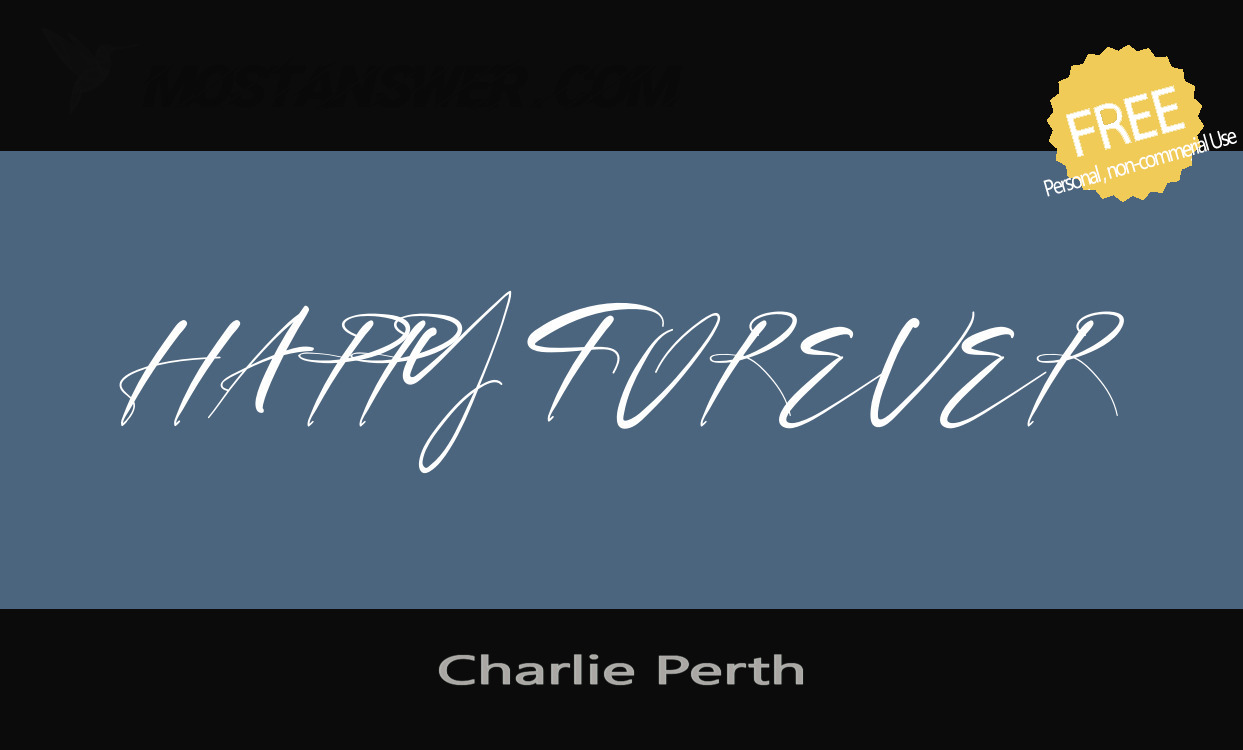 CharliePerth Font by fhammadiq std | mostfont.com