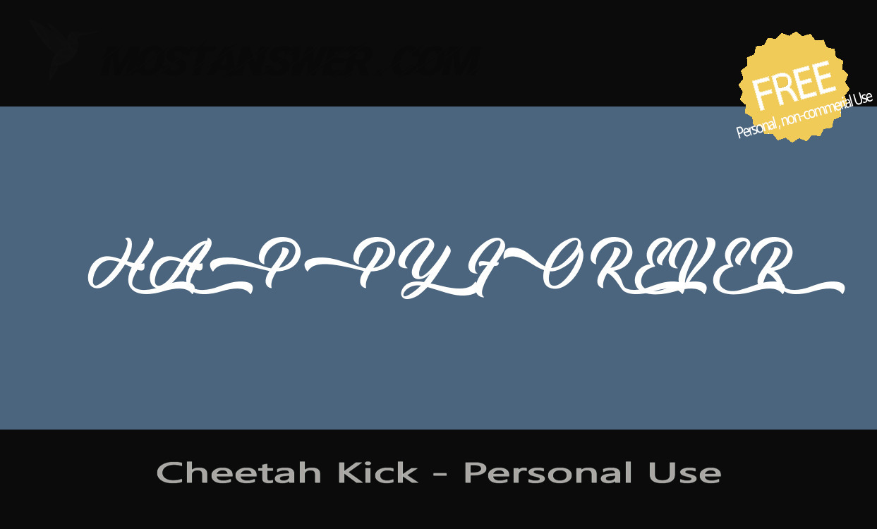 Cheetah Kick (Personal Use Only) Font by Typhoon Type™ - Suthi Srisopha ...