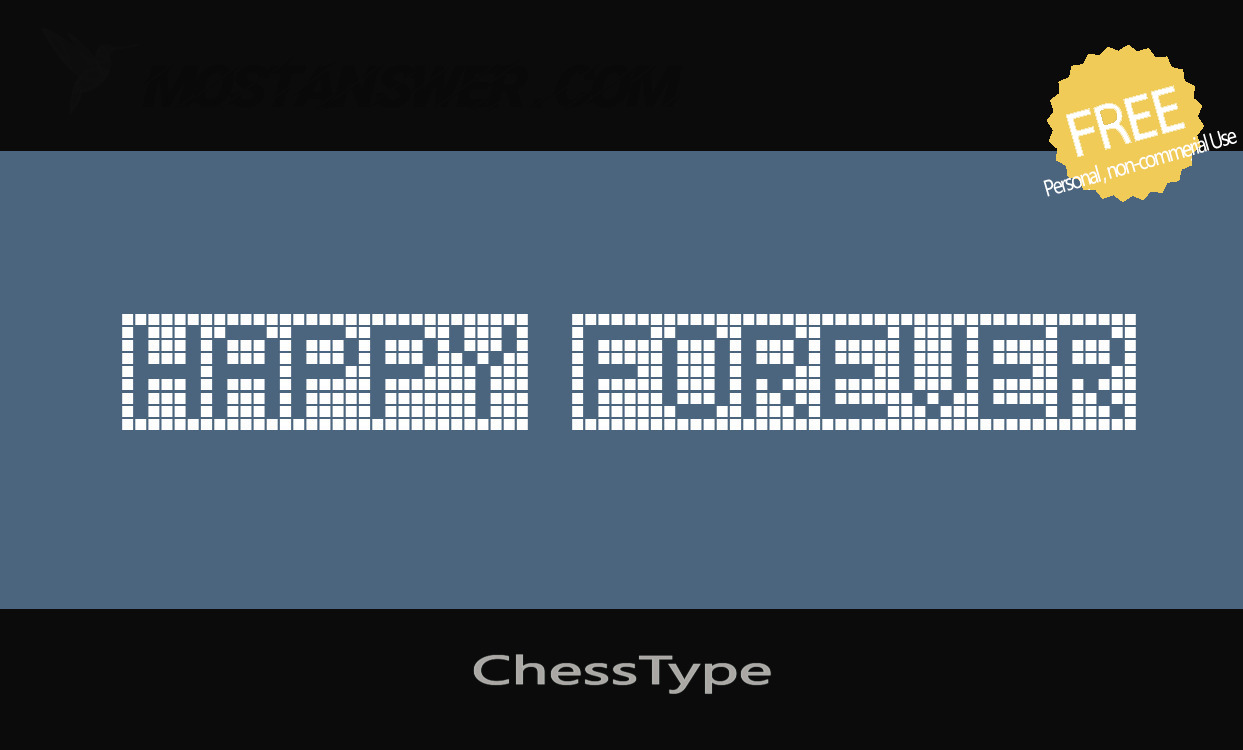 ChessType Font by Carl Krull | mostfont.com