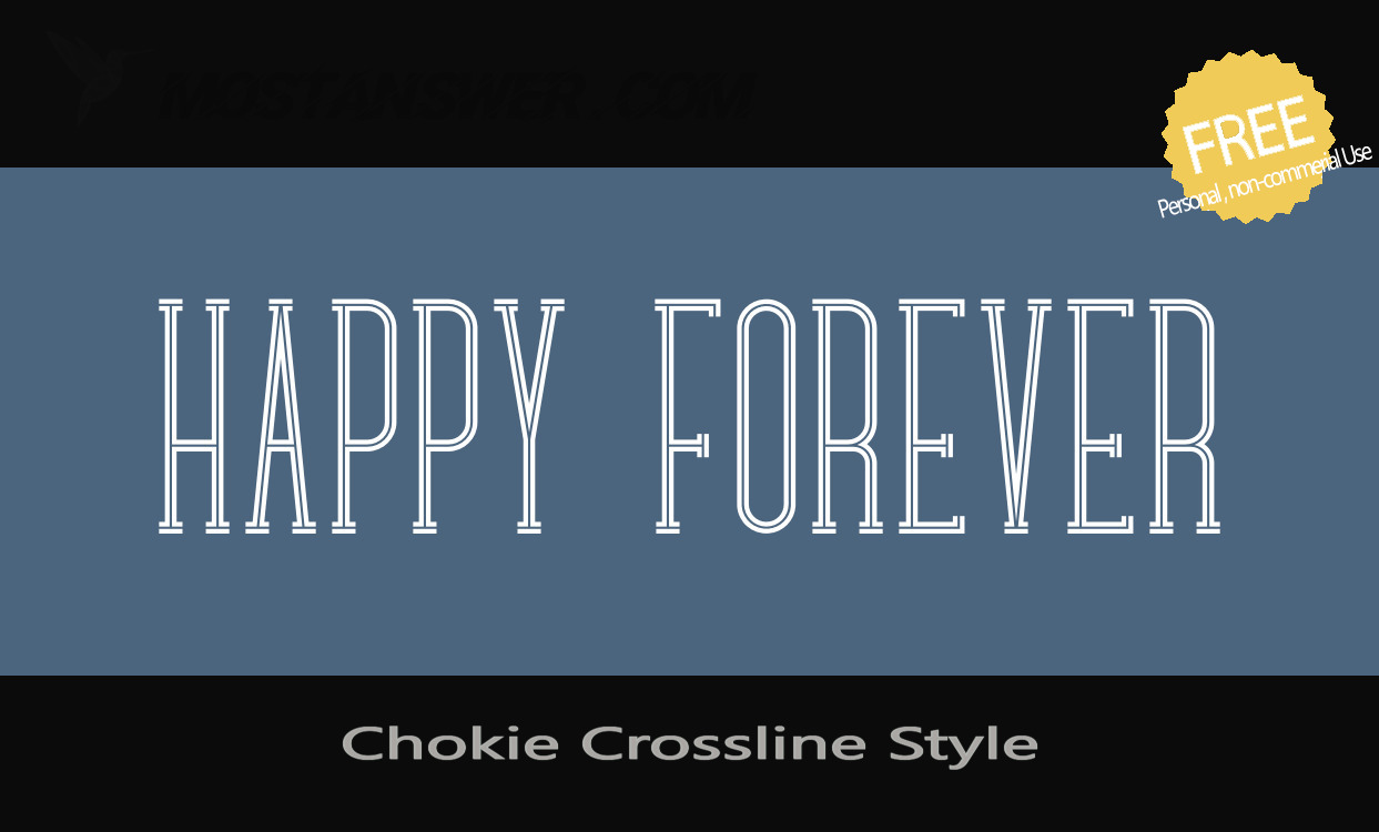 Chokie Crossline Style Font by Linecreative | mostfont.com