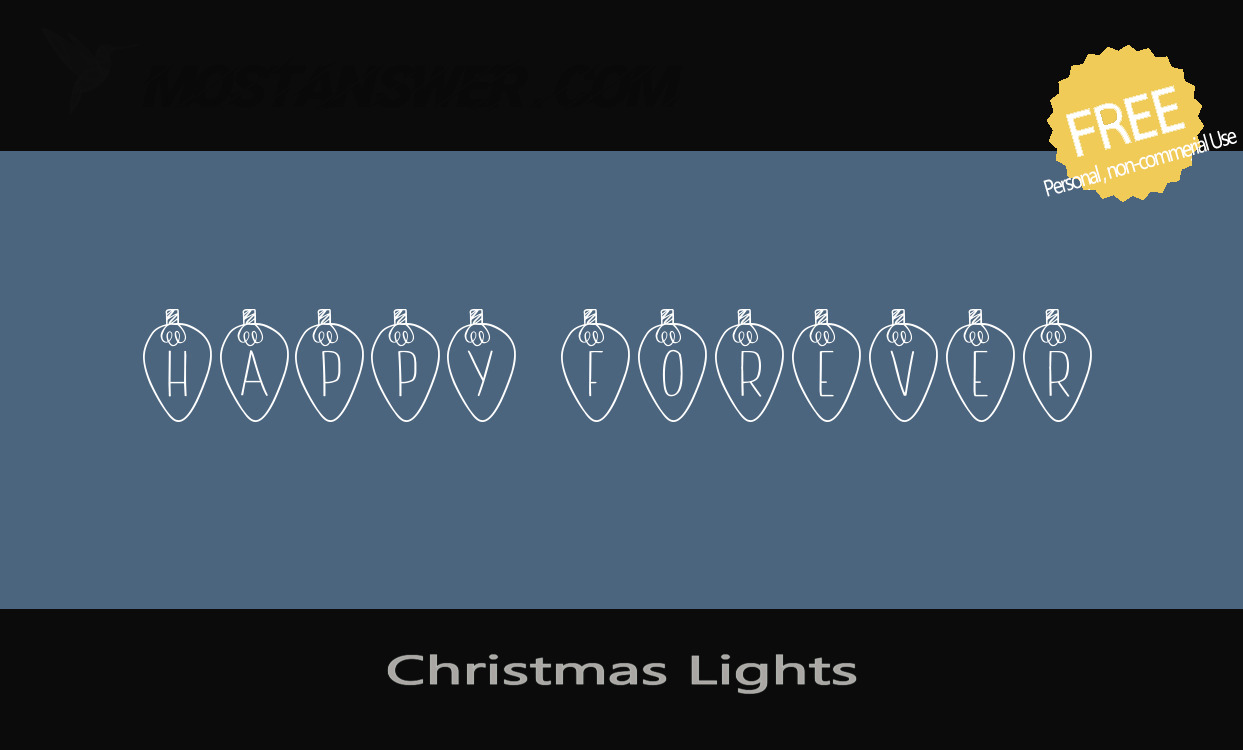 Christmas Lights Demo Font by Chris Glover | mostfont.com