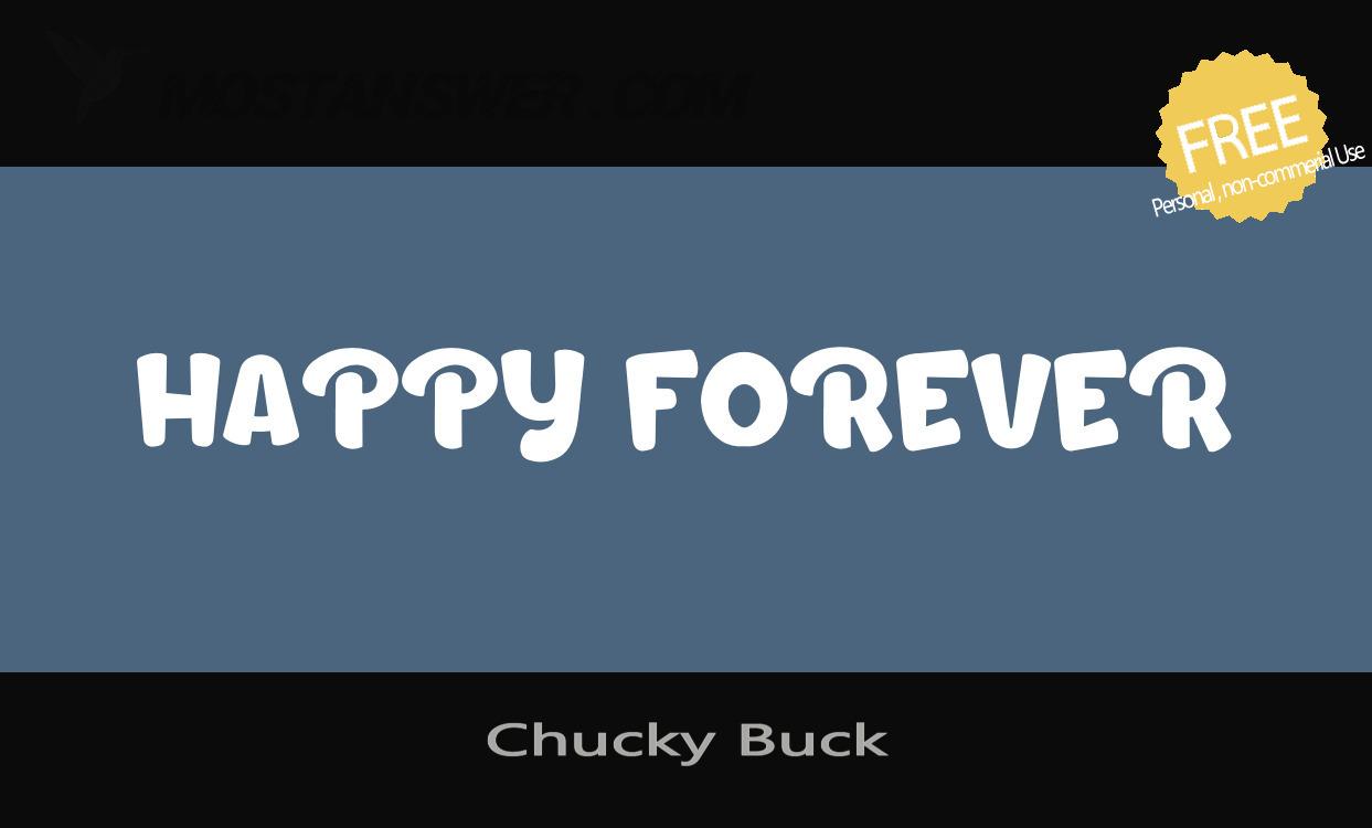 Chucky Buck Font by Kong Font | mostfont.com