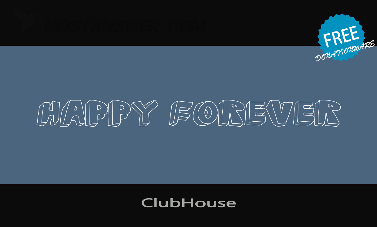 ClubHouse Font by Xerographer Fonts | mostfont.com