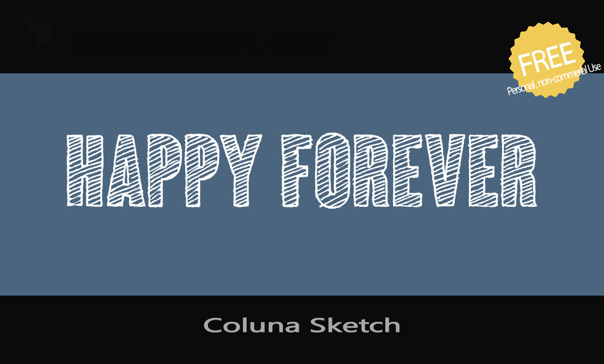 Coluna Sketch Font Typographic Design | mostfont.com