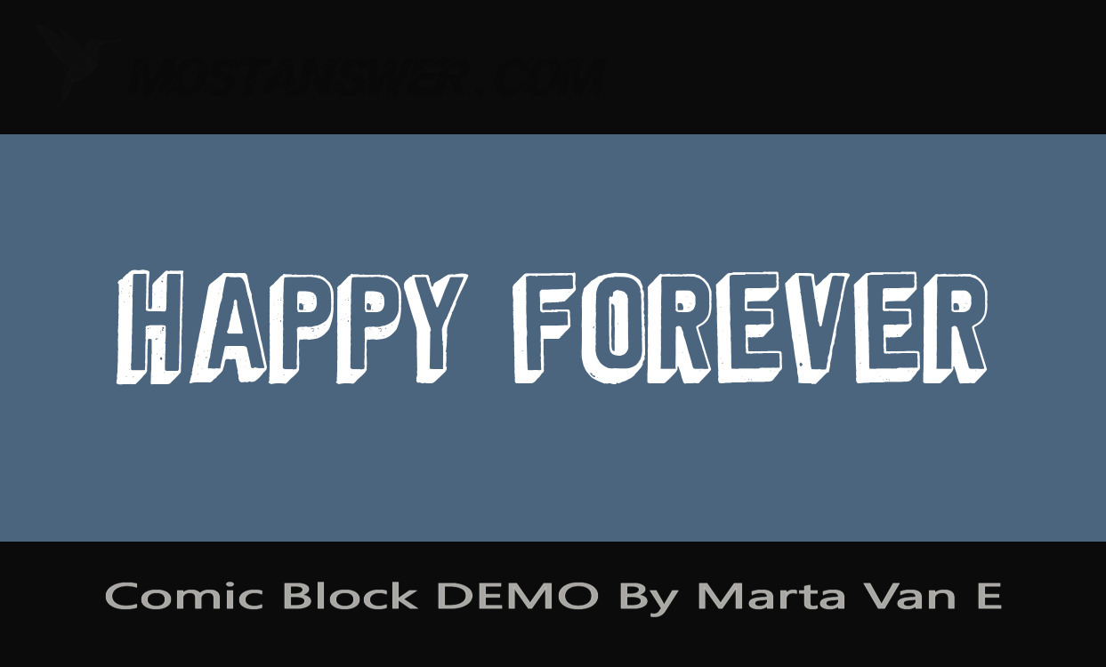 Comic Block DEMO By Marta Van Eck Font by Polish Your Art | mostfont.com