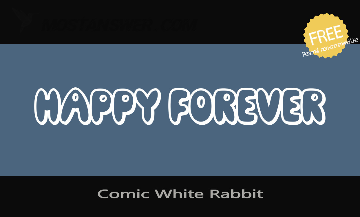 ComicWhiteRabbit Font by Studio Typo | mostfont.com
