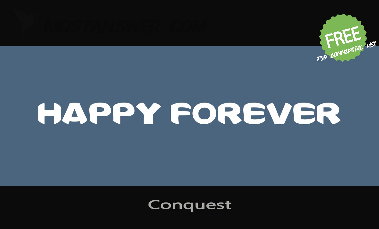 CONQUEST Font by Woodcutter | mostfont.com
