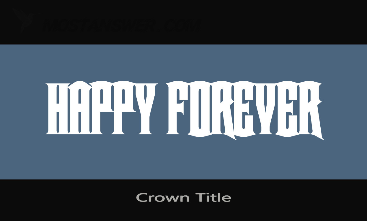 CROWNT Font by Jonathan Paterson | mostfont.com