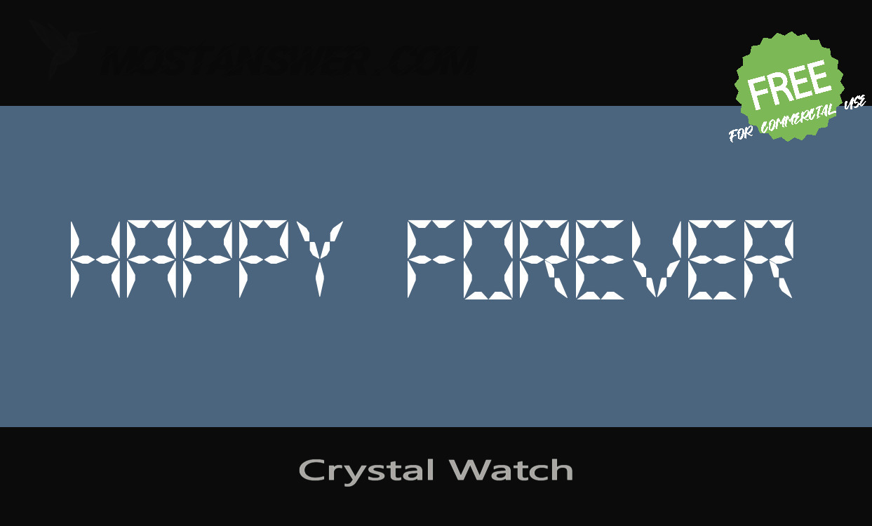Crystal Watch Font by Maximum Limit | mostfont.com