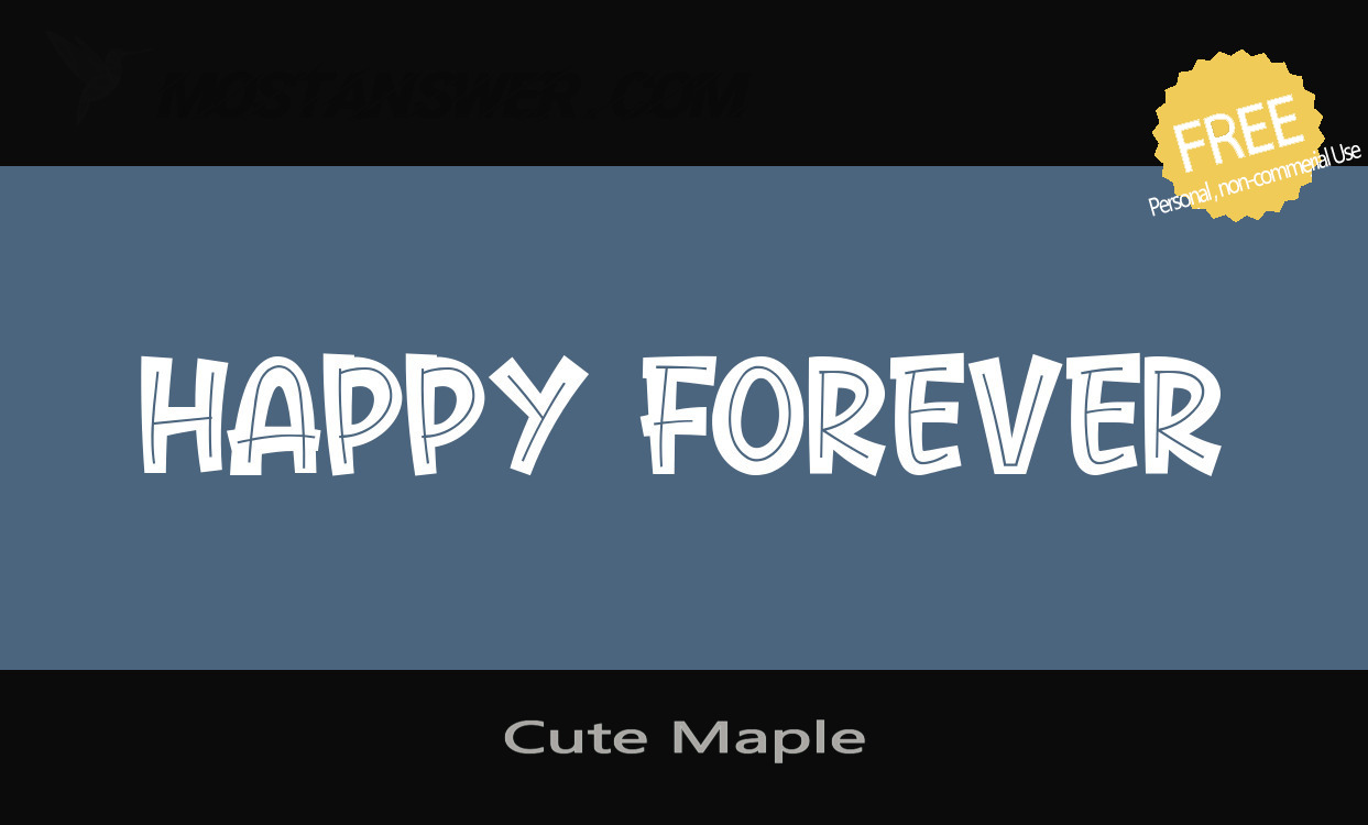 Cute Maple Font by Khurasan | mostfont.com