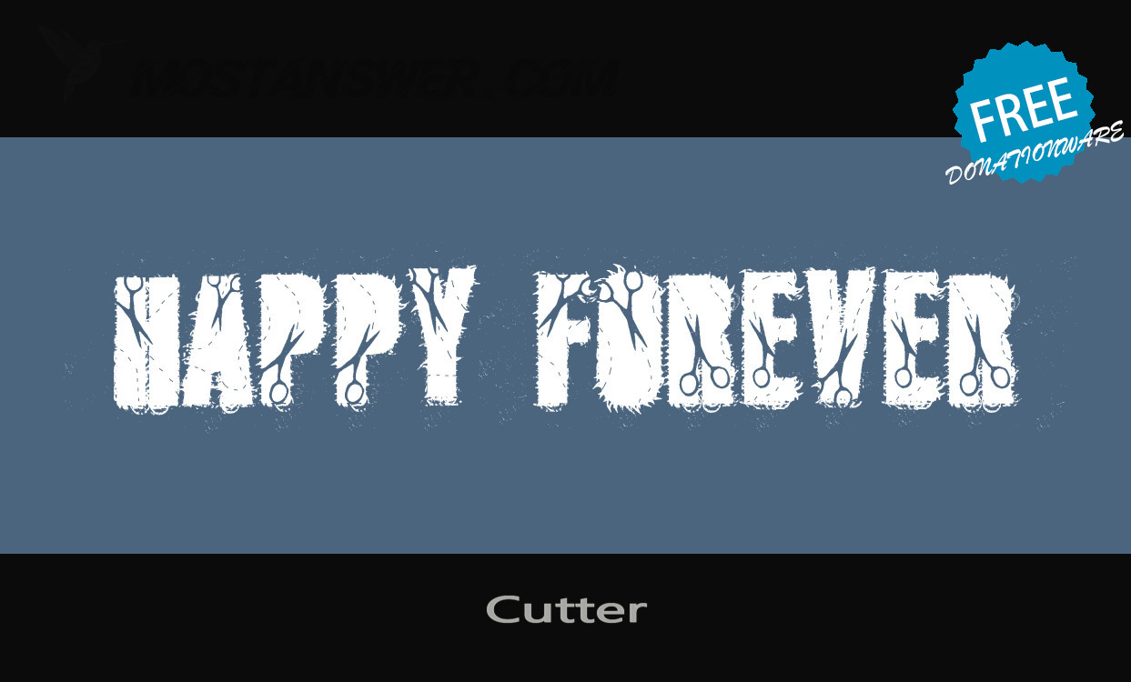 Cutter Font by Eric Mynahan | mostfont.com