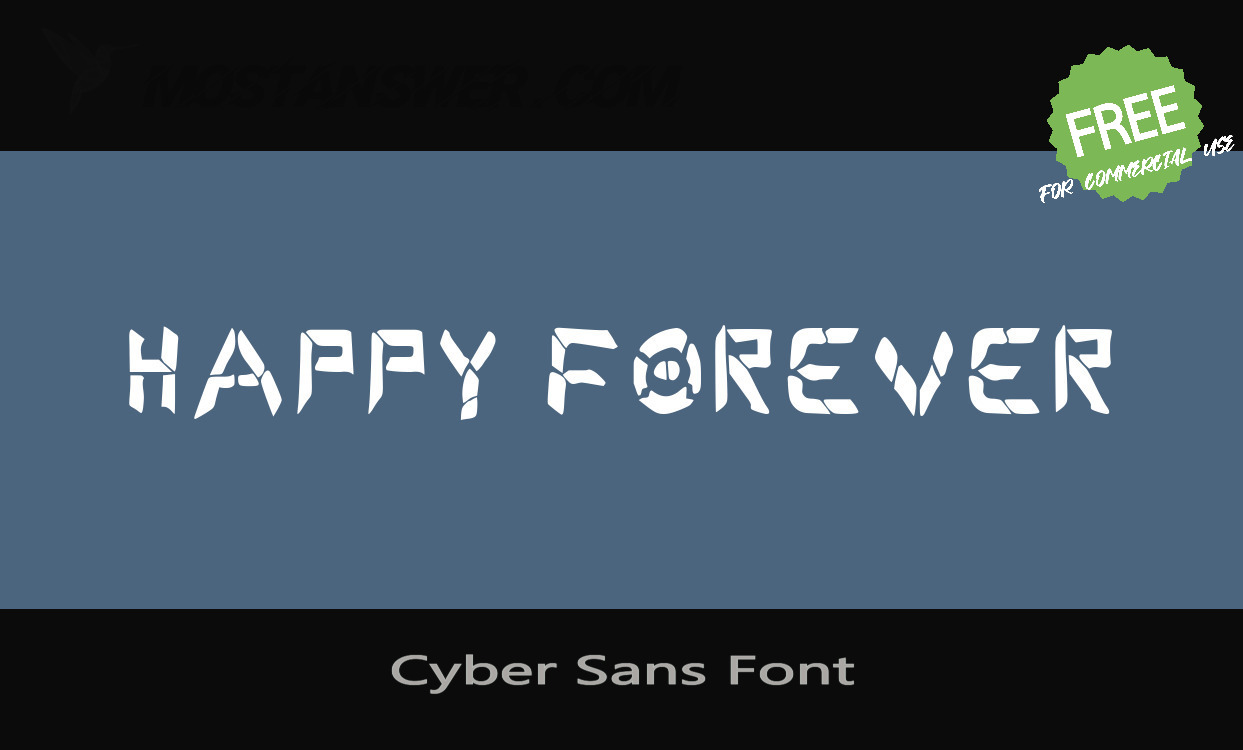 「Cyber Sans Font」字体排版样式 & 字体文件免费下载 | mostfont.com