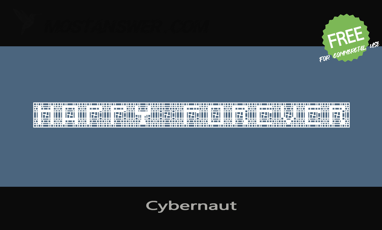 Cybernaut Font by Zephram | mostfont.com