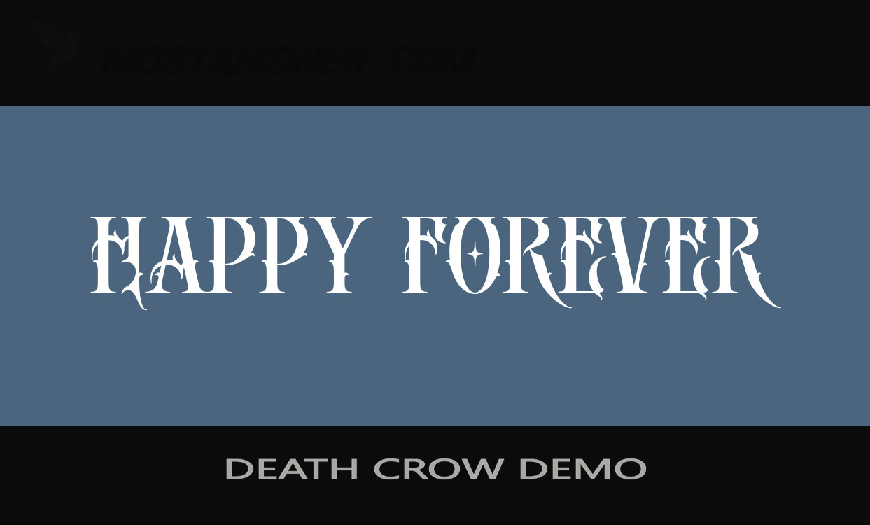 DEATHCROW Font by Senzana | mostfont.com