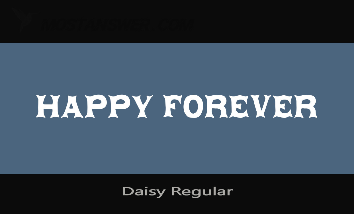 Daisy Regular Font by Richard William Mueller | mostfont.com