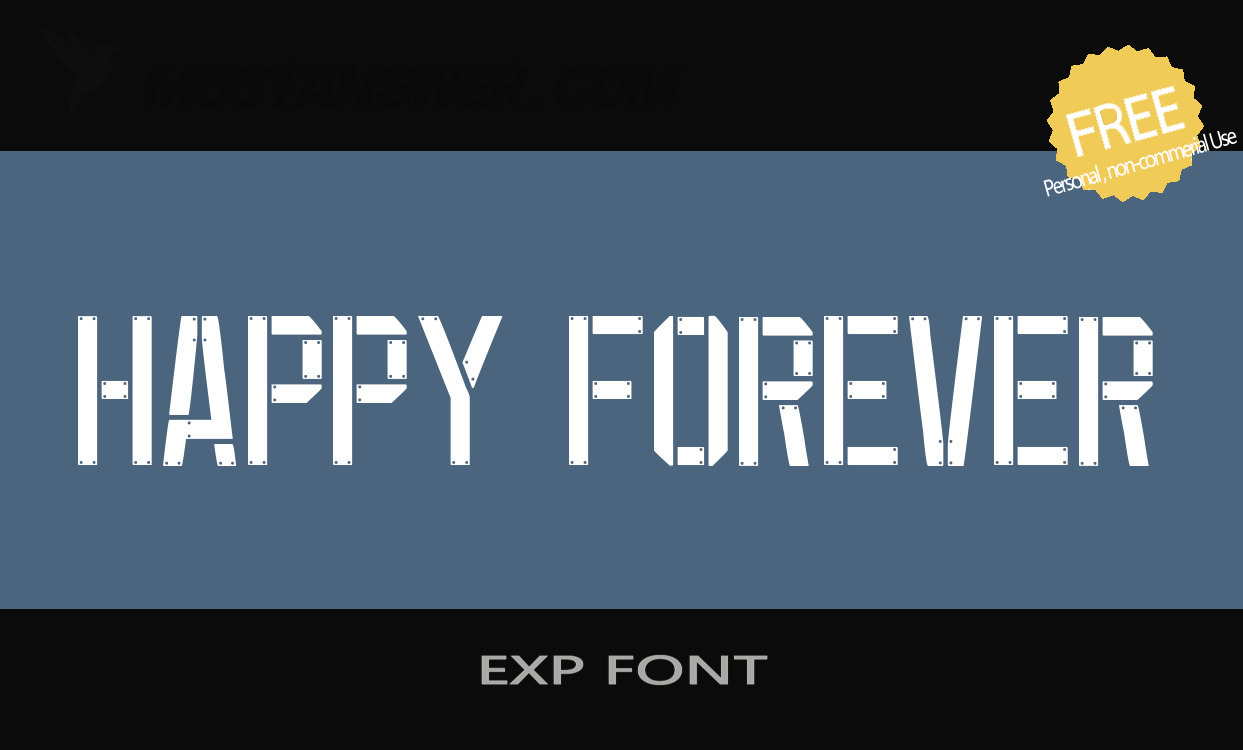 EXP FONT Font Typographic Design | mostfont.com