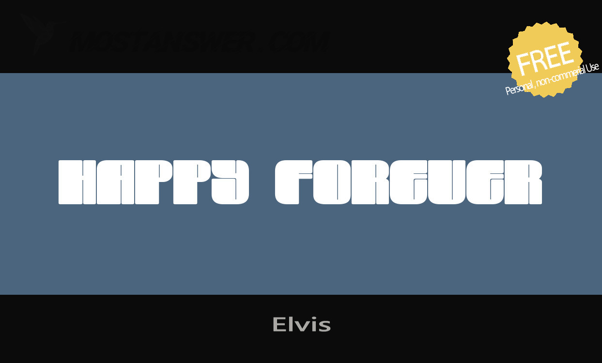 ELVIS Font by Fontalicious | mostfont.com