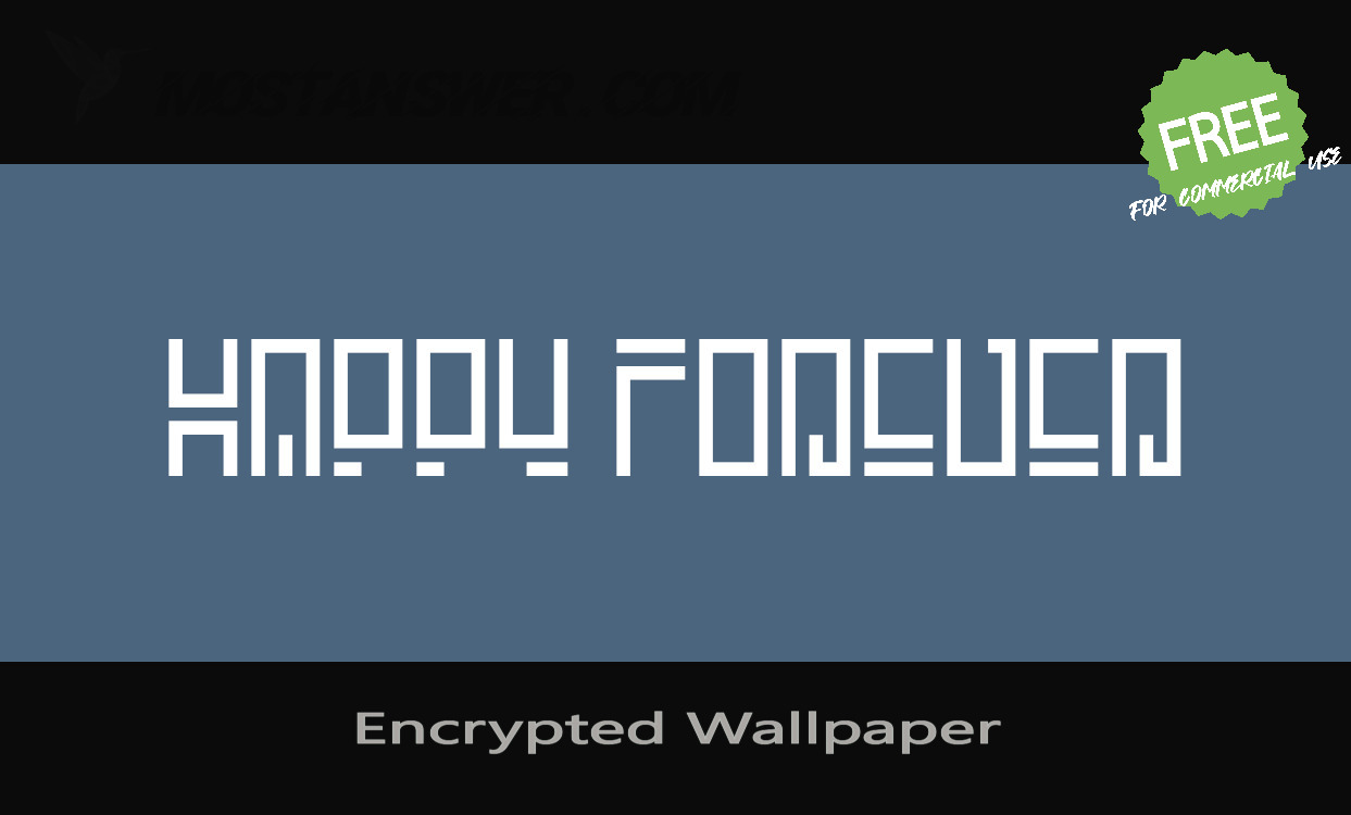 EncryptedWallpaper Font by Rene Verkaart | mostfont.com