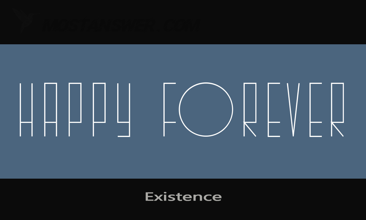 Existence Font by Manuel Ramos | mostfont.com