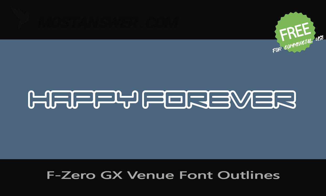 FZGXVenueFontOutlines Regular Font by Tony Thai | mostfont.com