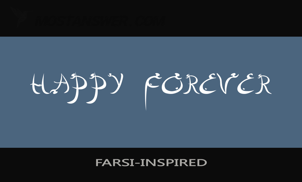 Farsi Inspired Font by Veronica-Shiva KCB | mostfont.com