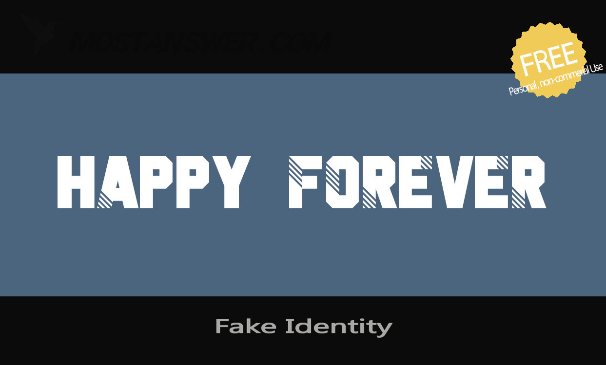 Fake Identity Font by imagex | mostfont.com