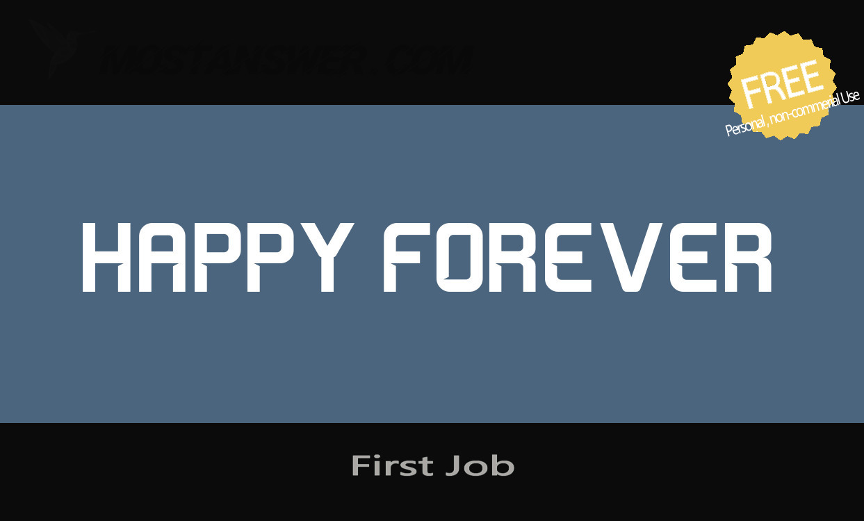 First Job Font Typographic Design | mostfont.com