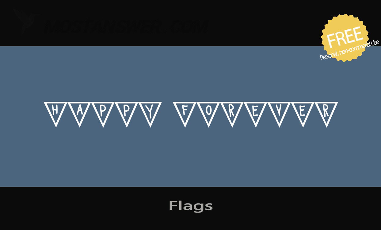 Flags Font by Sheila Burns | mostfont.com