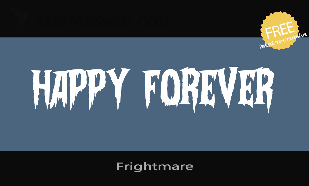 「Frightmare」字体效果欣赏 | 最新字体文件免费下载 | mostfont.com