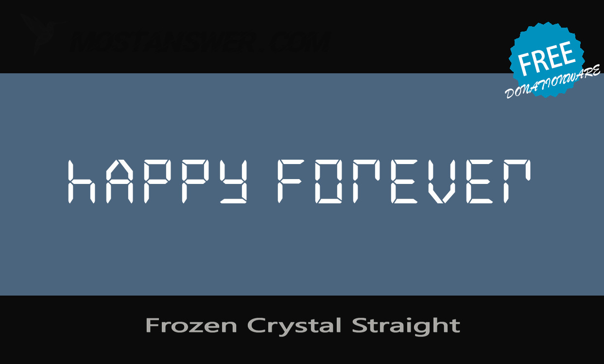 Frozencrystalstraight Font by Iconian Fonts | mostfont.com