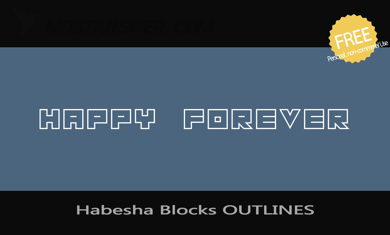 HabeshaBlocksOUTLINES Font by yonathan | mostfont.com