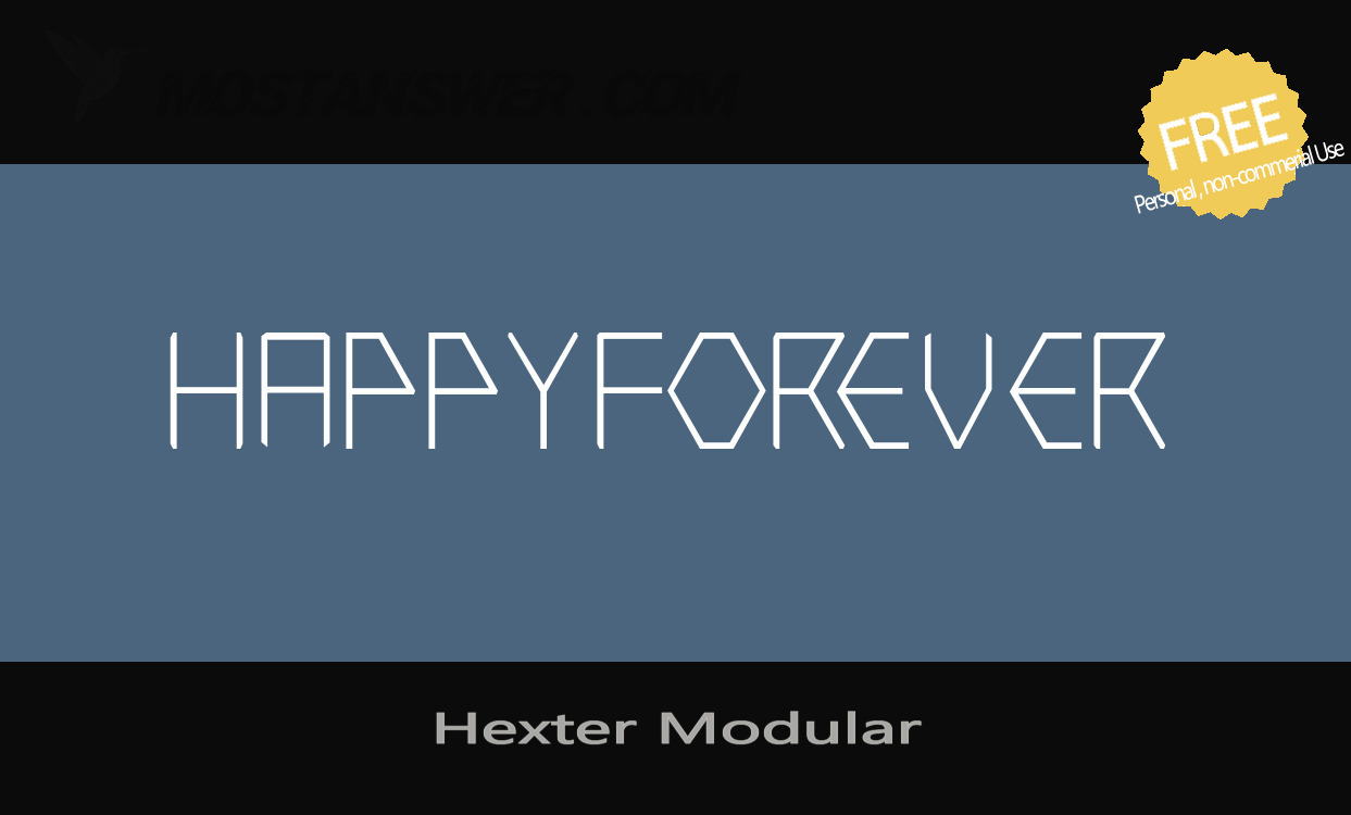 Hexter Modular Font by Fajrin Fathia | mostfont.com