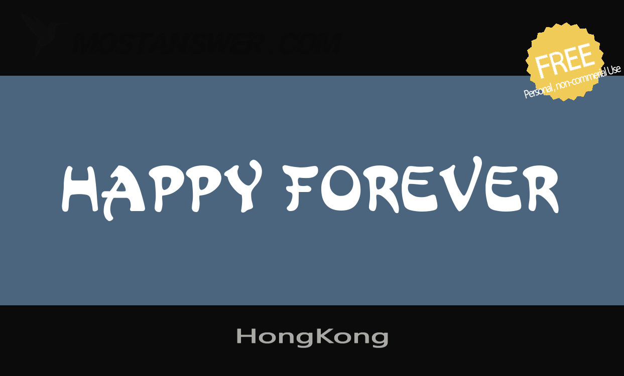 Hongkong Font by Nowak.tv | mostfont.com
