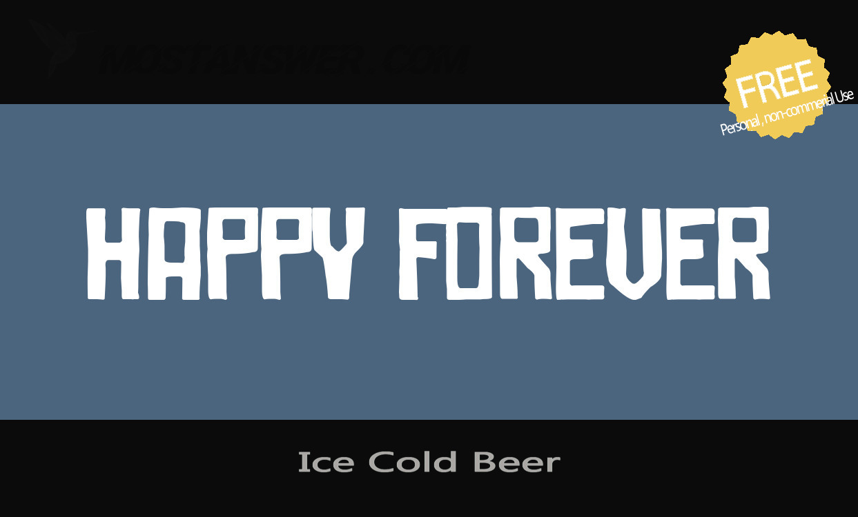 Ice Cold Beer Font Typographic Design | mostfont.com