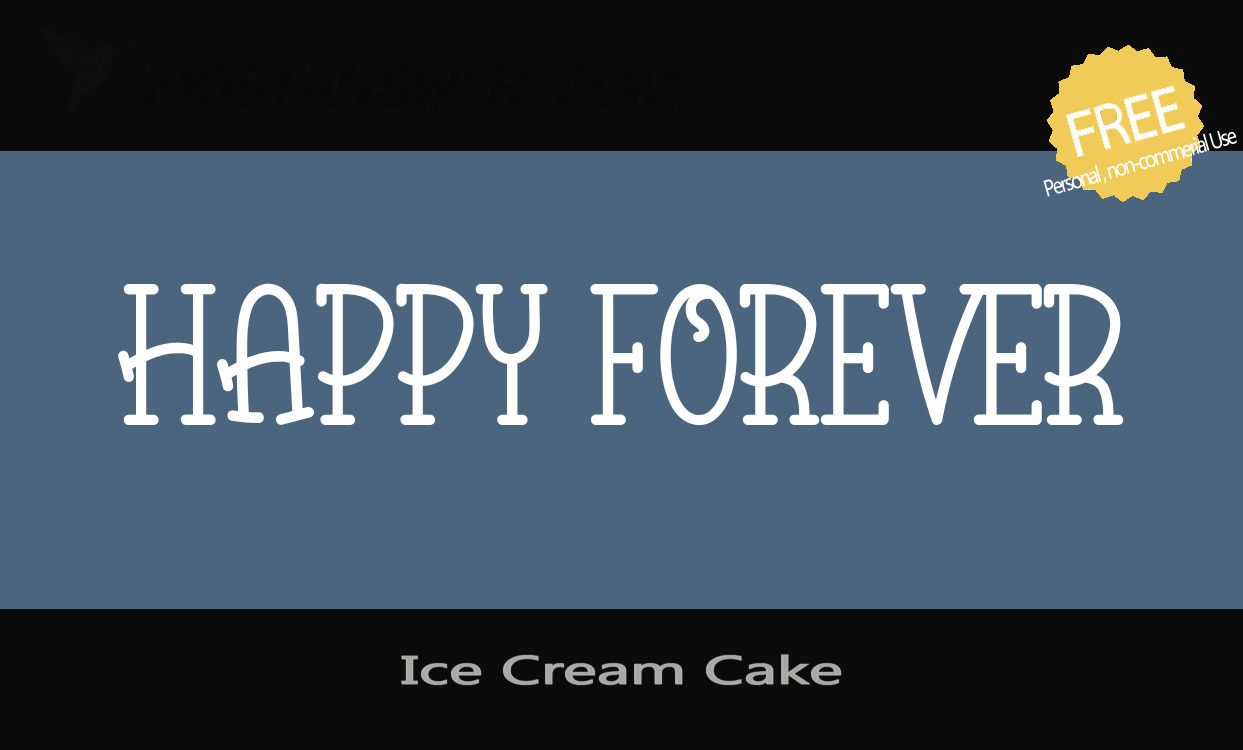 Ice Cream Cake Font by Rangkai Aksara | mostfont.com