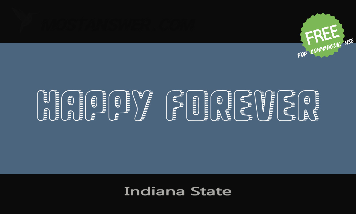 Indiana State Font by Woodcutter | mostfont.com