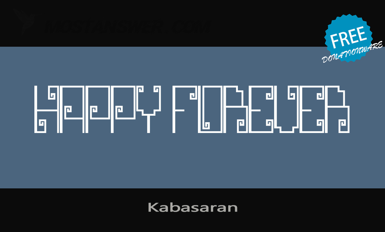 Kabasaran Font by Good Lake | mostfont.com