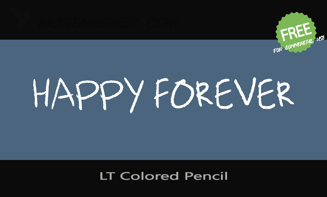 LT Colored Pencil Font by LyonsType | mostfont.com