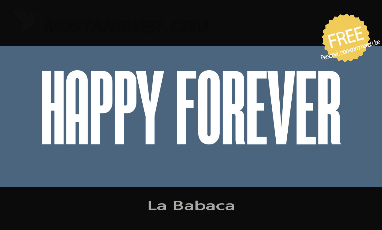 La Babaca Ffp Font by deFharo | mostfont.com