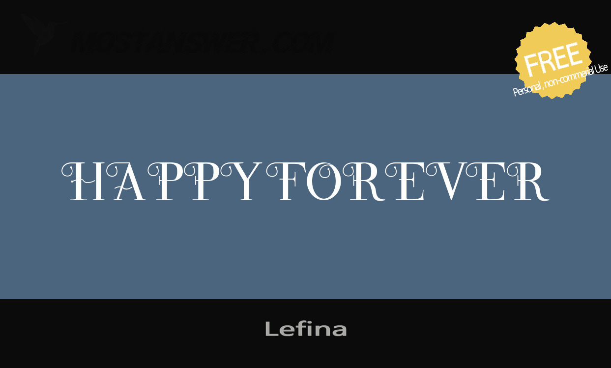 Lefina Font Typographic Design | mostfont.com