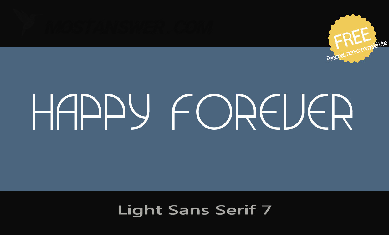 Lightsansserif7 Font by Style-7 | mostfont.com