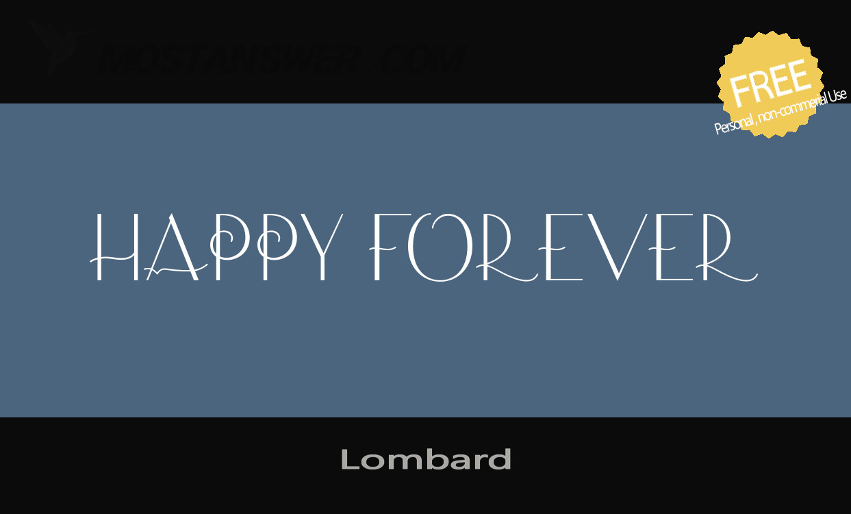 Lombard Regular Font by Mario Arturo | mostfont.com