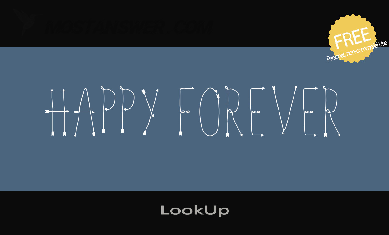 Look Up Font by Filiz Sahin | mostfont.com