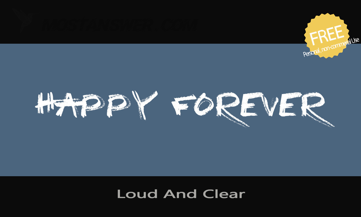 Loud And Clear Font by Skyhaven Fonts | mostfont.com