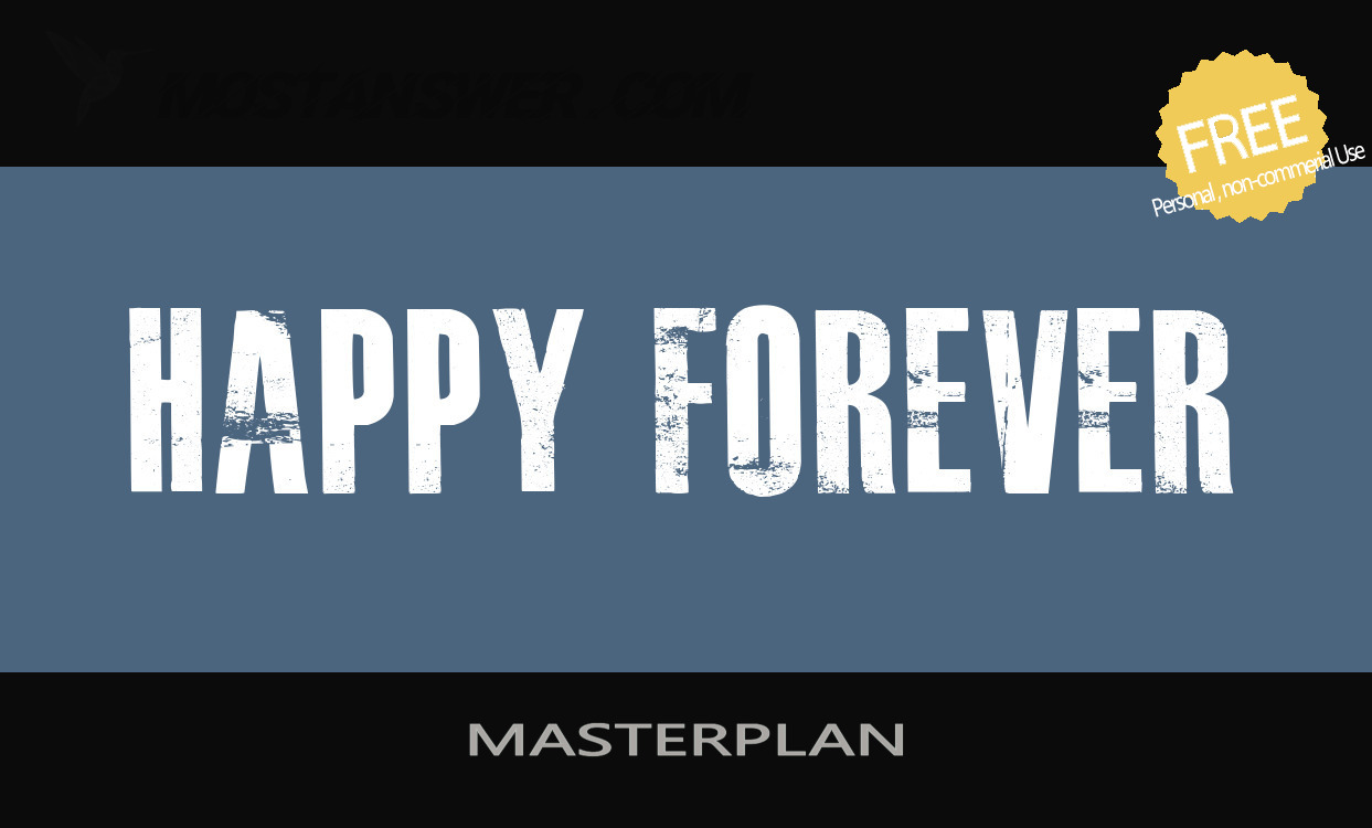 MASTERPLAN Font by Billy Argel Fonts ® | mostfont.com