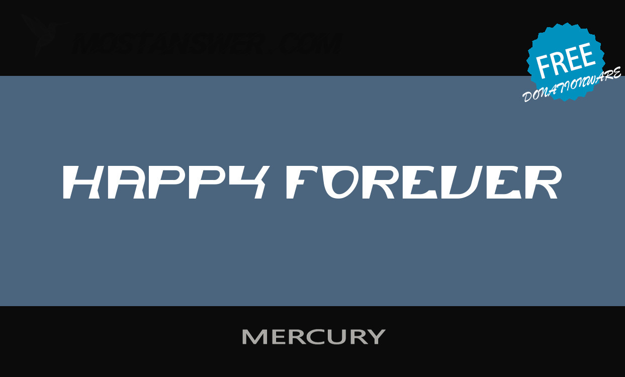MERCURY Font by weknow | mostfont.com
