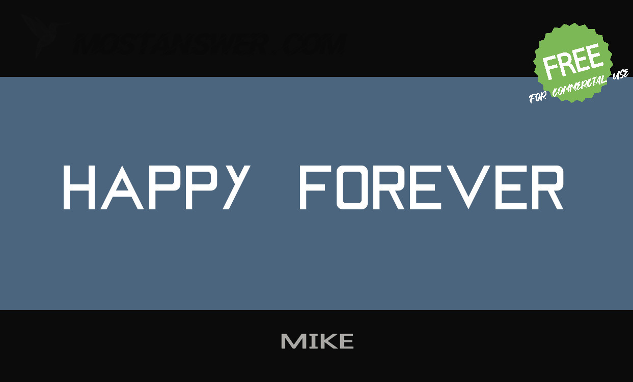 MIKE Font by Geronimo Font Studios | mostfont.com