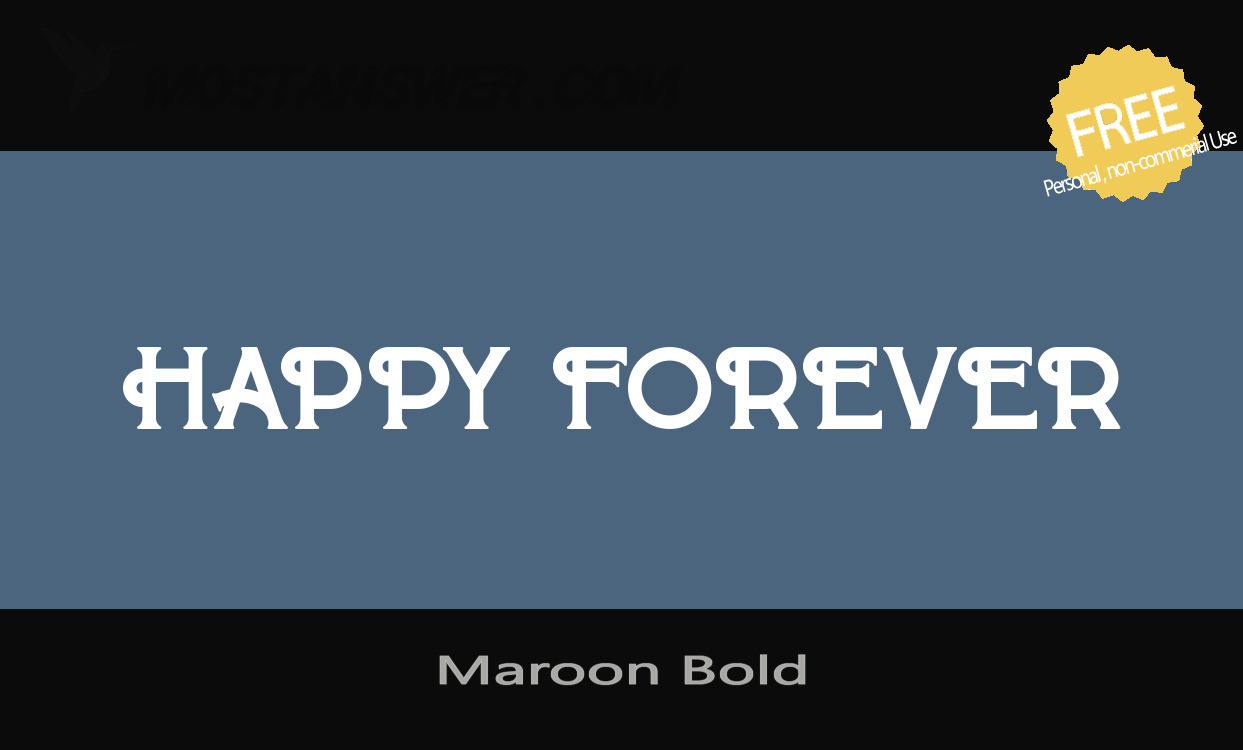 MaroonBold Font by Peter Olexa | mostfont.com