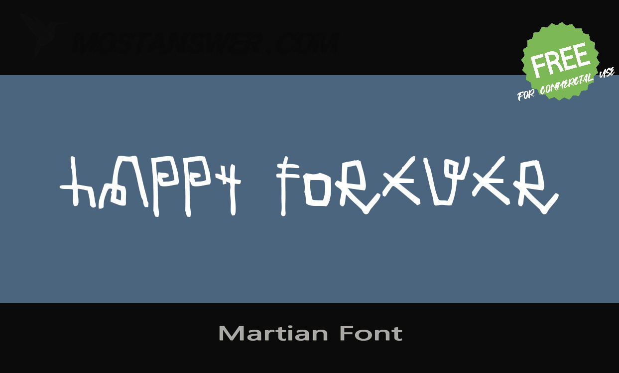 Martian Font Font by Woodcutter | mostfont.com