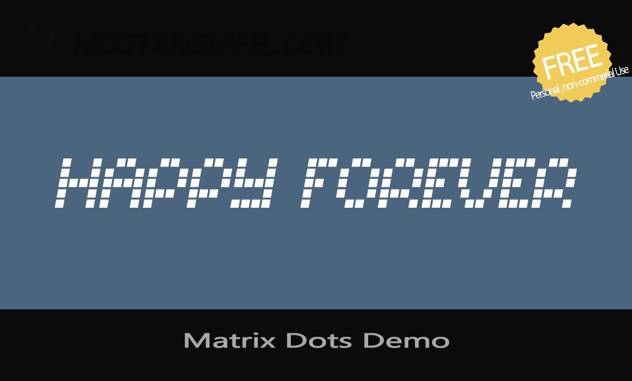 MatrixDotsDemoItalic Font by Noah Type | mostfont.com